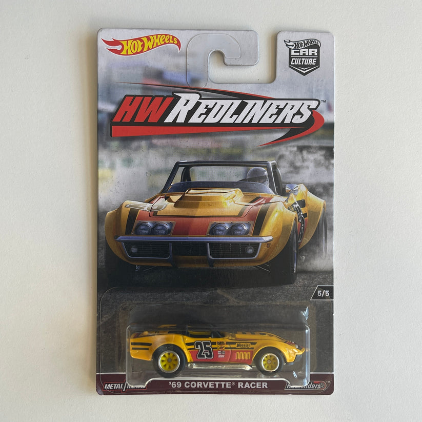 Hot Wheels [2017 HW Redliners] '69 Corvette Racer (Damaged) – Hobby Cars