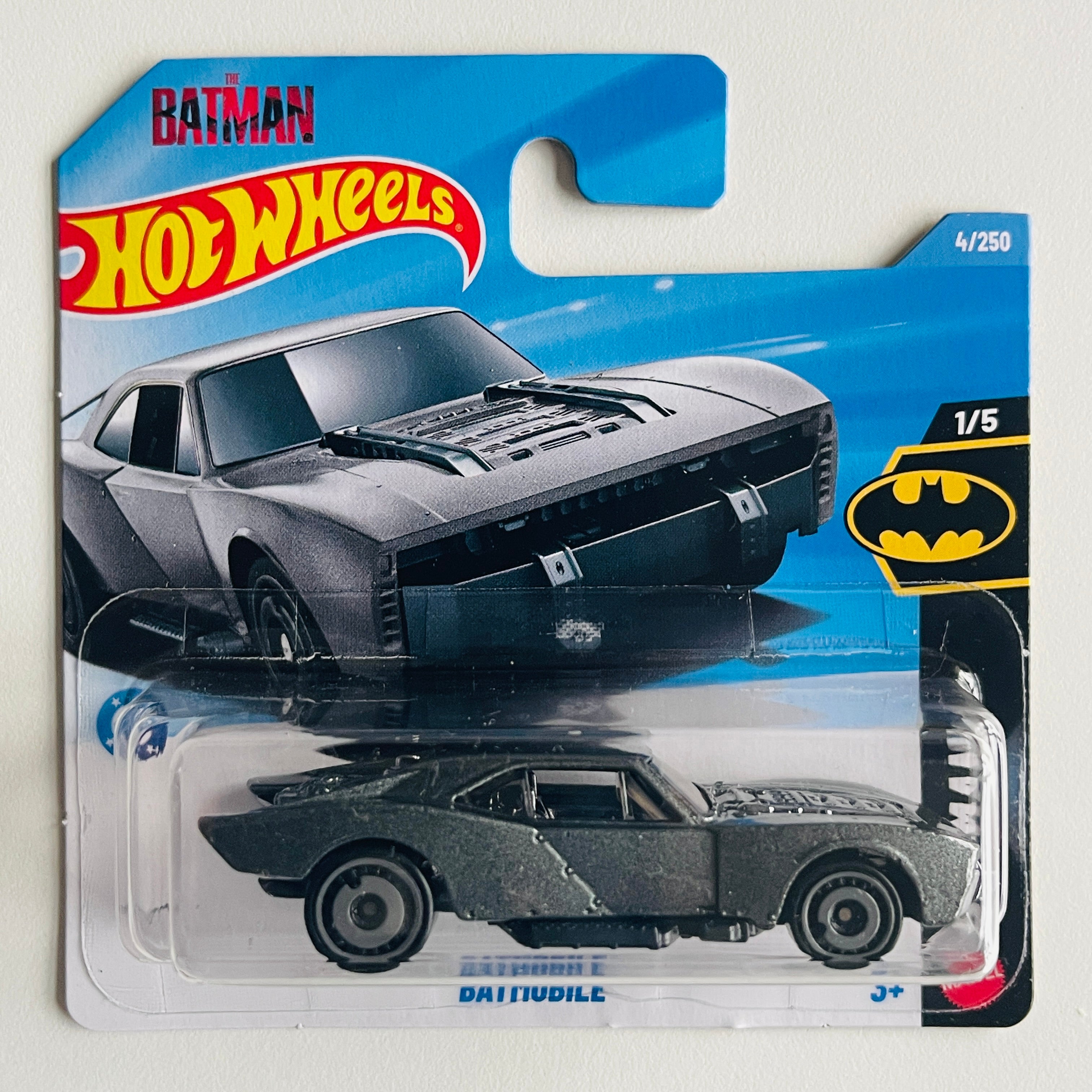 Hot Wheels Batmobile (Dark Grey) Short Card Batman 4/250 – Hobby Cars